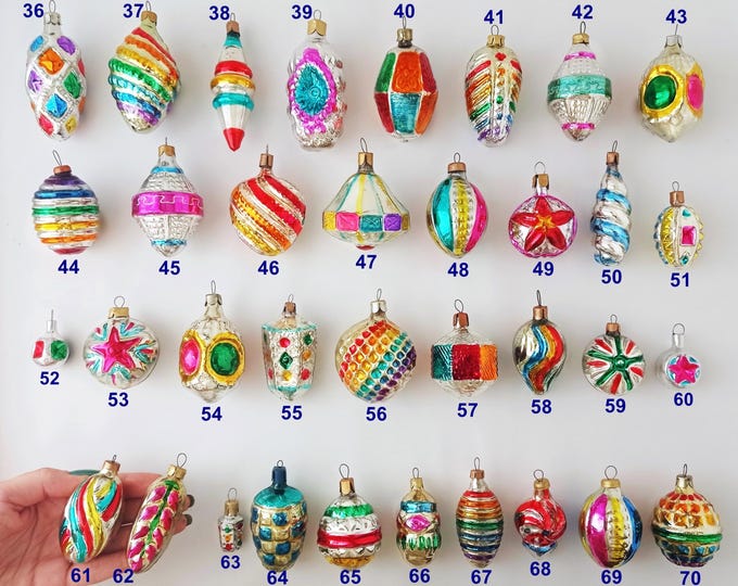 Glass Vintage 50-s Retro Christmas Tree Ornament, Silver-mercury Home ...