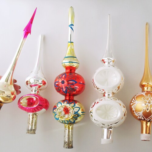 TREE TOPPER Christmas Silver-mercury Glass Ornament Retro - Etsy