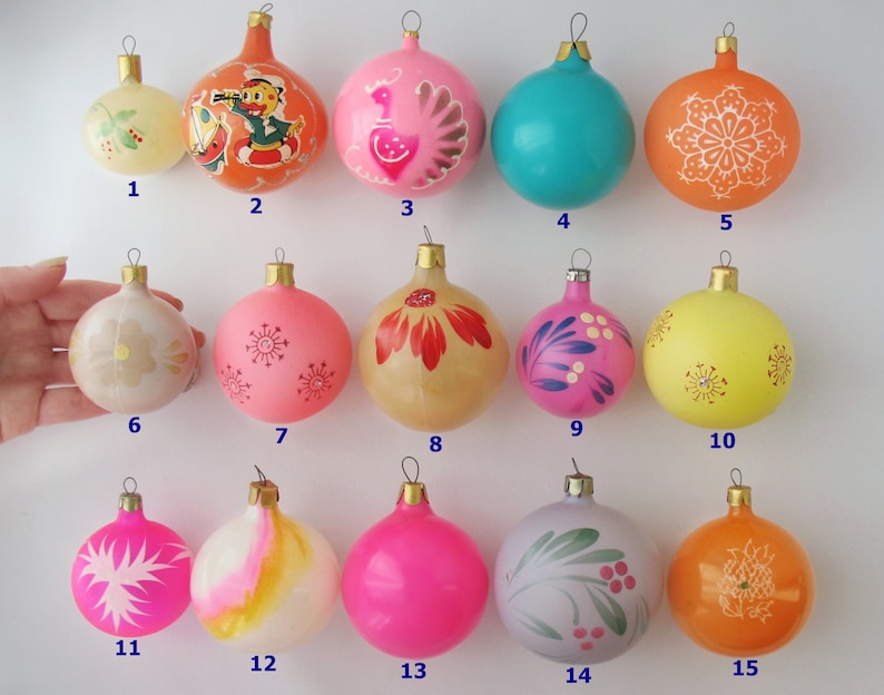 BALL Glass Vintage Christmas Tree Ornament Retro Home Decor - Etsy