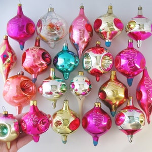 Glass Vintage Christmas Tree Decoration RETRO Xmas Home Decor - Etsy