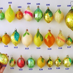 Lemon Glass Vintage Christmas Tree Ornaments, Retro Silver-mercury Home ...