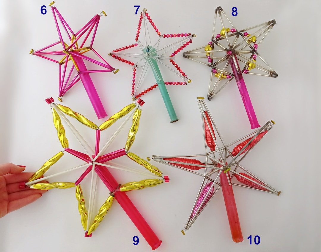 FINIAL STAR - Antique Mercury Glass Christmas Ornament, Xmas Home Decor ...