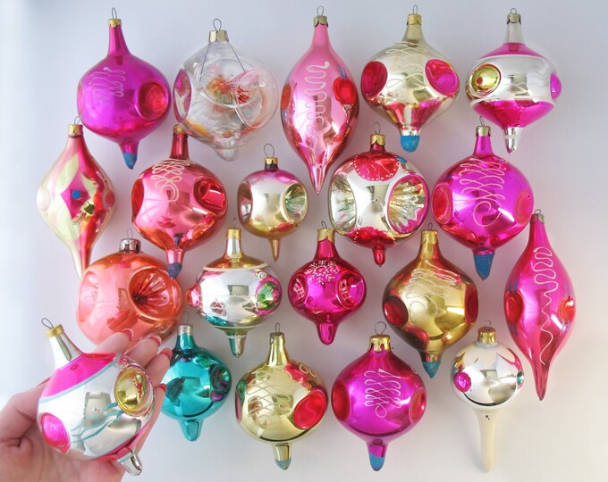 Glass Vintage Christmas Tree Decoration RETRO Xmas Home Decor - Etsy