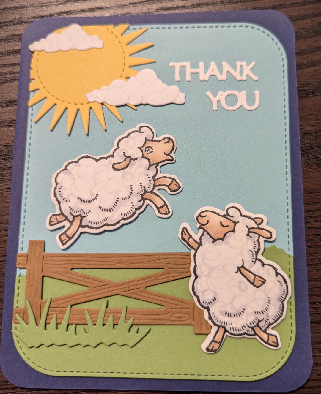 Sheep Thank You Card, Ewe, Thanks, Unique Handmade Greeting Card - Etsy
