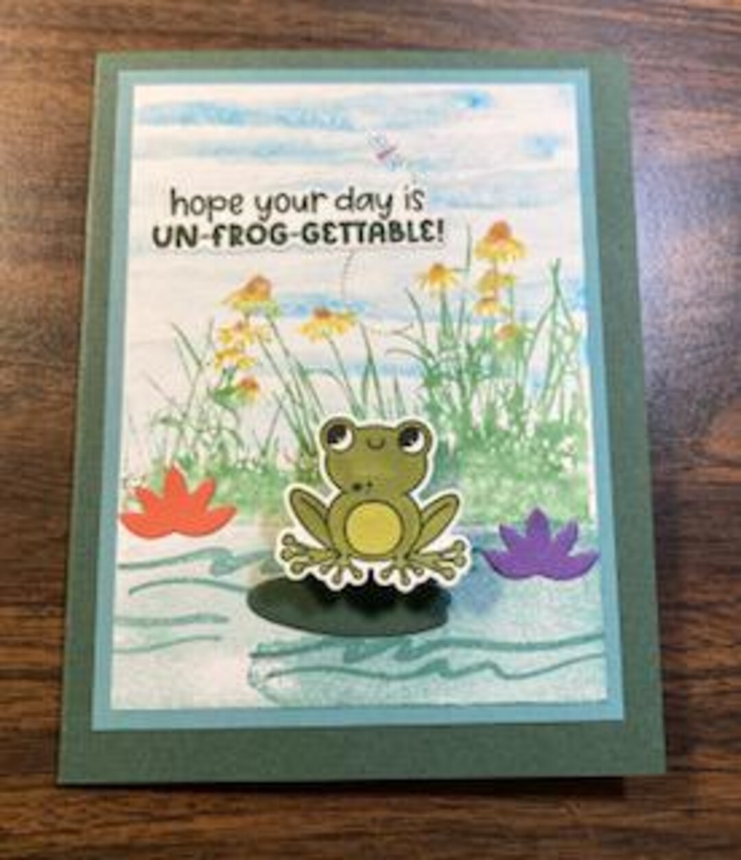 Hope Your Day is Un-frog-gettable Greeting Card - Etsy
