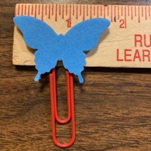 Paperclips - Open Wings Butterfly Paper Clips - Solid Colors - 12 - Etsy