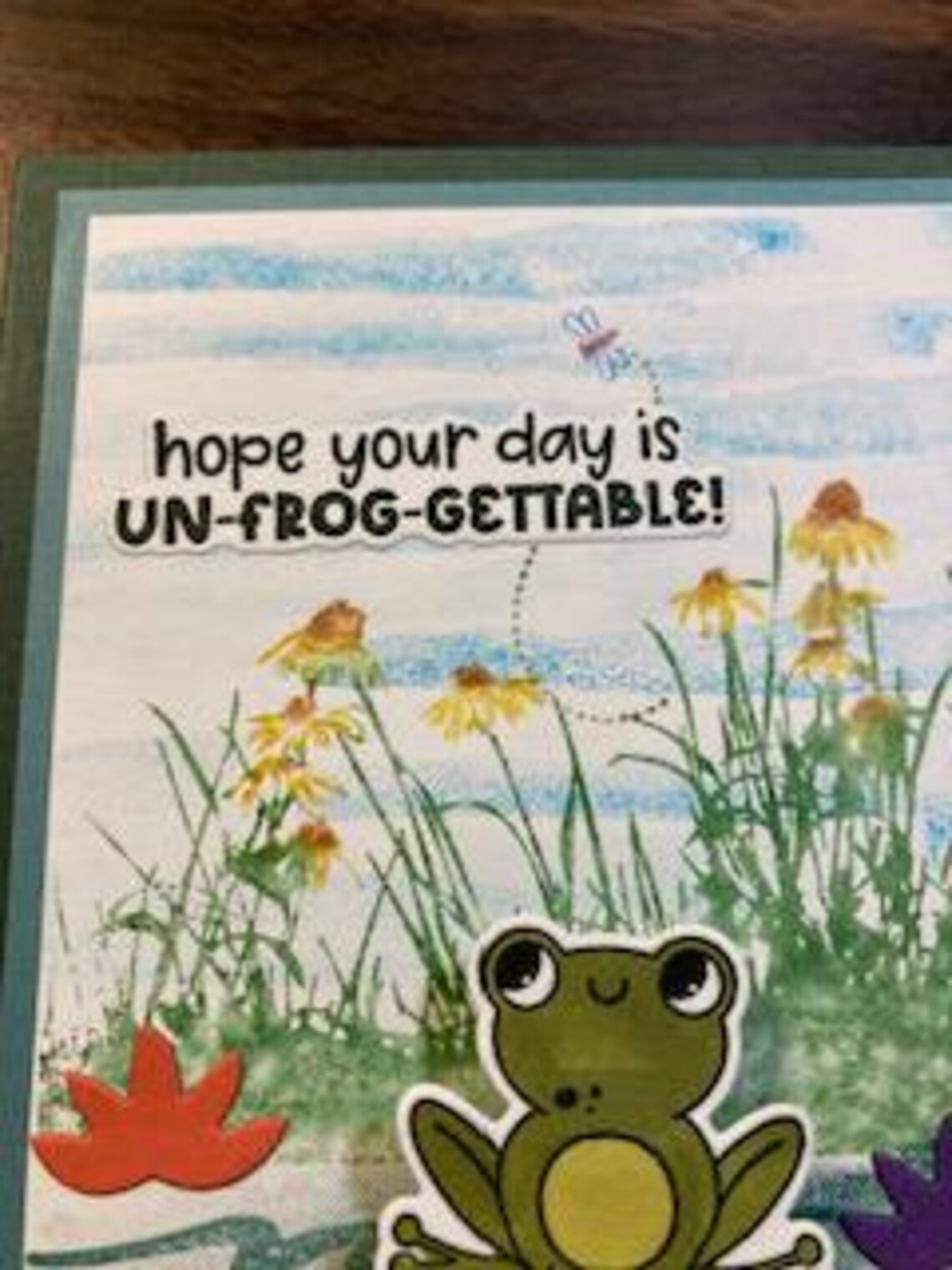 Hope Your Day is Un-frog-gettable Greeting Card - Etsy