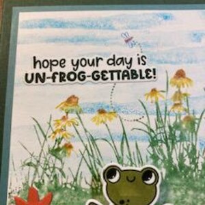 Hope Your Day is Un-frog-gettable Greeting Card - Etsy