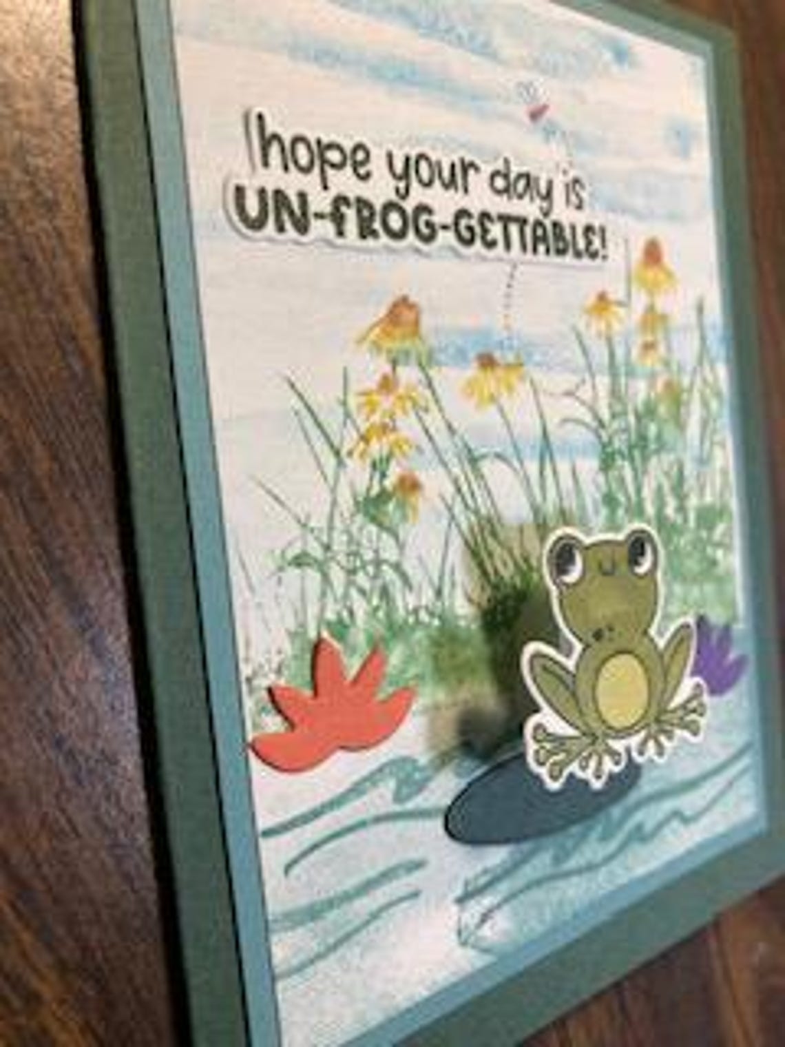 Hope Your Day is Un-frog-gettable Greeting Card - Etsy