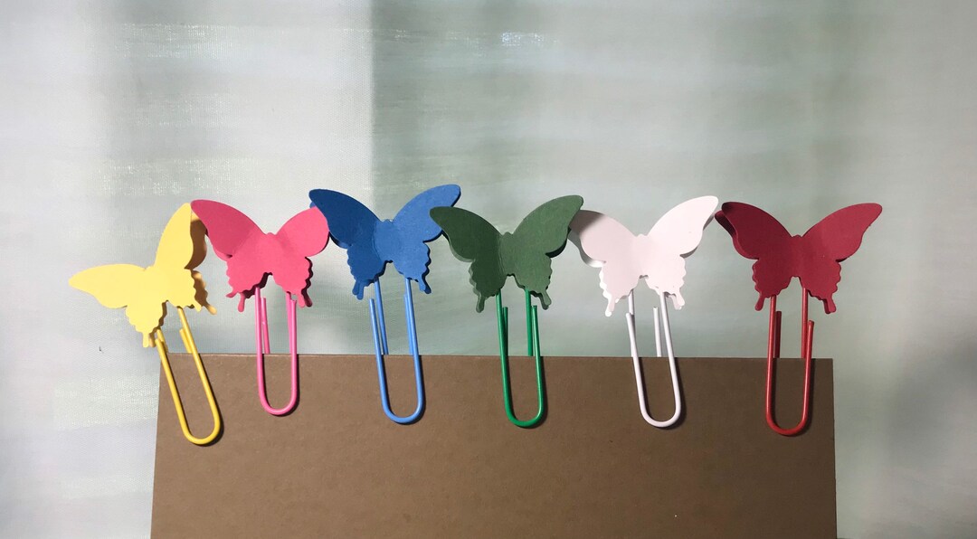 Paperclips Open Wings Butterfly Paper Clips Solid Colors 12 - Etsy