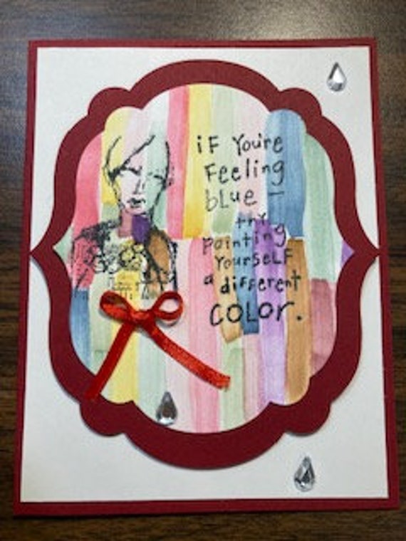 If You're Feeling Blue..... Encouragement Card - Etsy