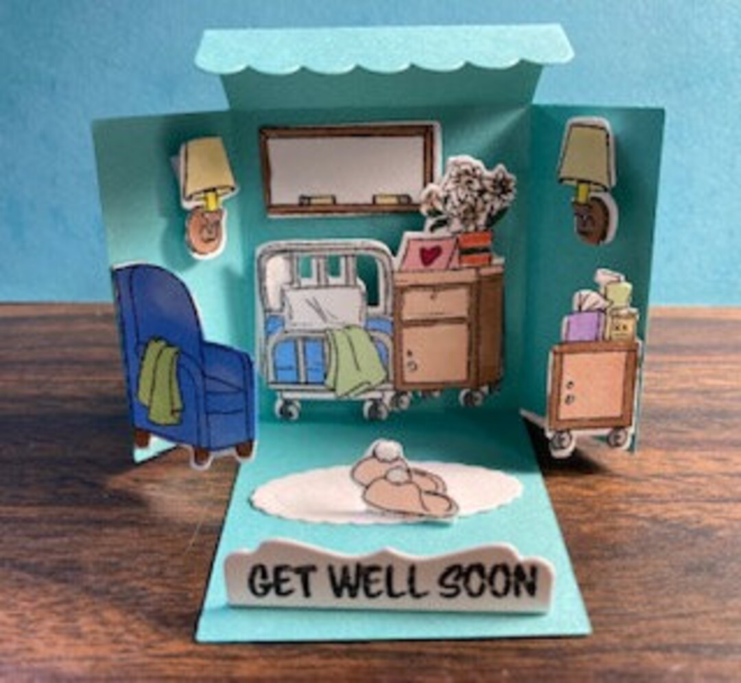 Get Well Soon - Miniature Greeting Card - 2 Inches - Etsy