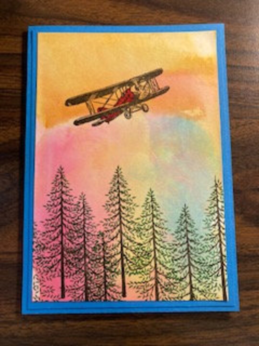 Vintage Airplane Greeting Card - Etsy