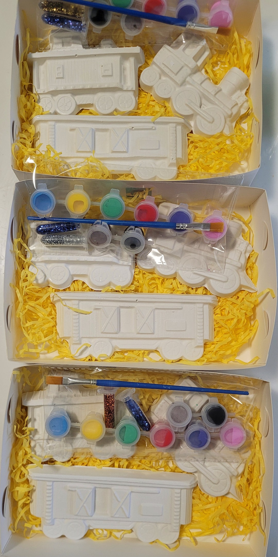 Vintage Steam Train Plaster Painting Kit, Kids' Craft, Party Favor - Etsy