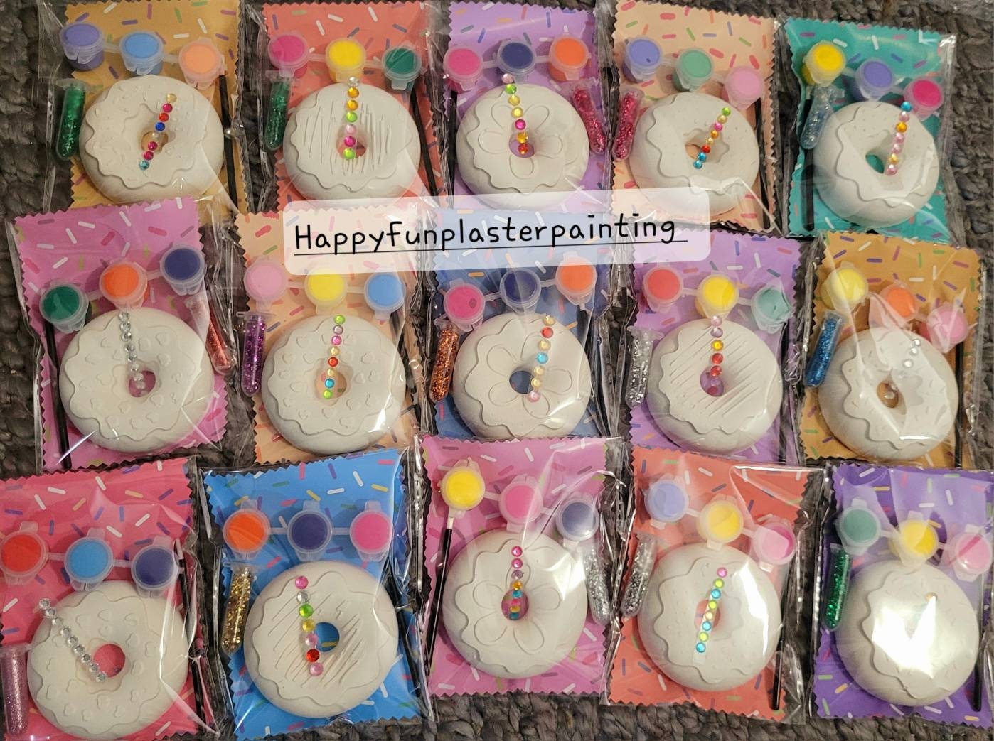 Party Favour Donut Cake Sweet Glitter Birthday Party Filling Plaster ...