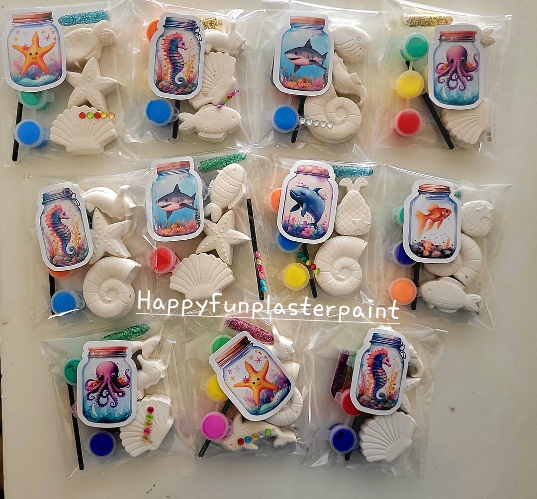 SEA ANIMAL Dophin Seashell Star Fish Seahorse Fish MINI Plaster ...