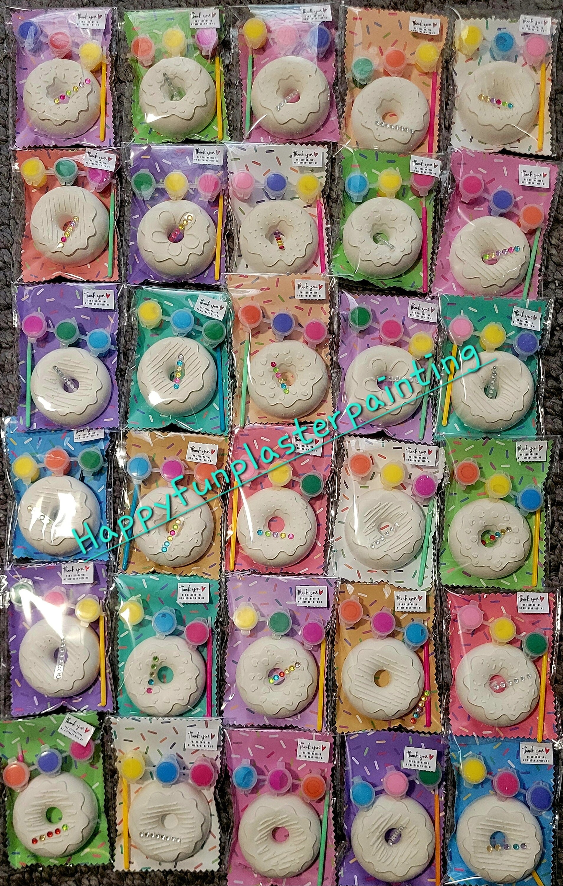 Party Favour Donut Cake Sweet Glitter Birthday Party Filling Plaster ...