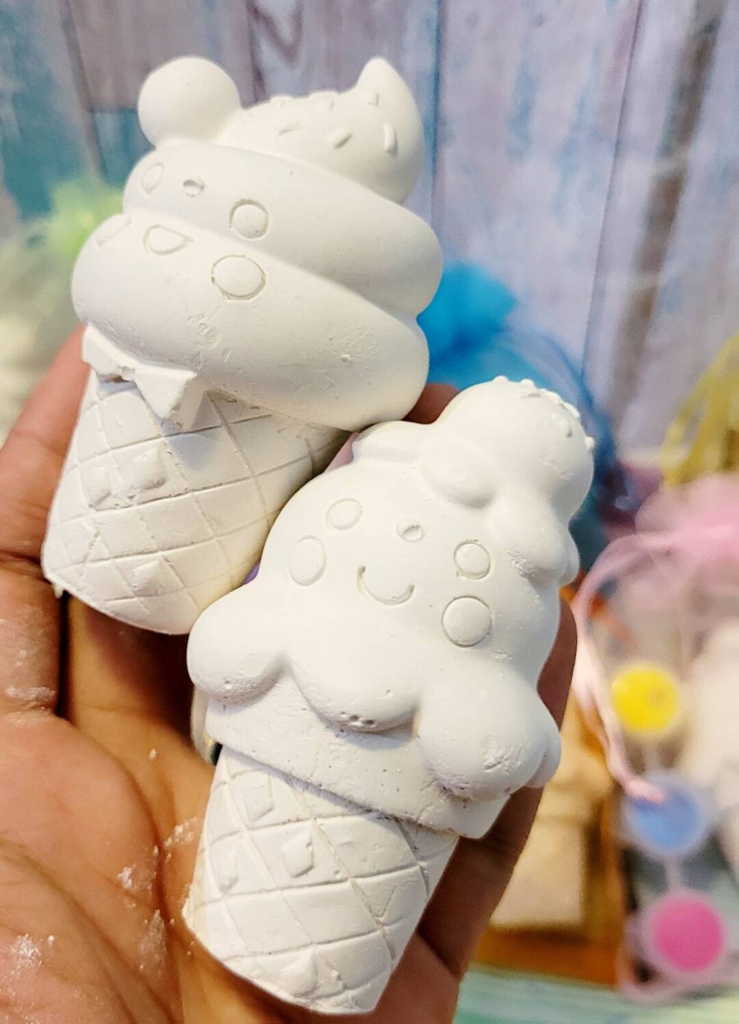 3D Plaster Ice Cream Cone Painting Kit, Party Favors - Etsy