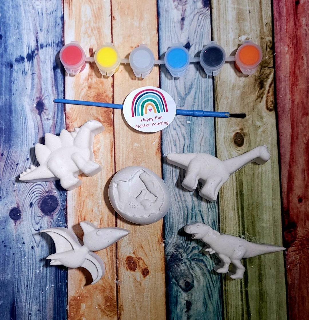DIY Painting Your Own Plaster Dinosaurs EGG Trex Long Neck School ...