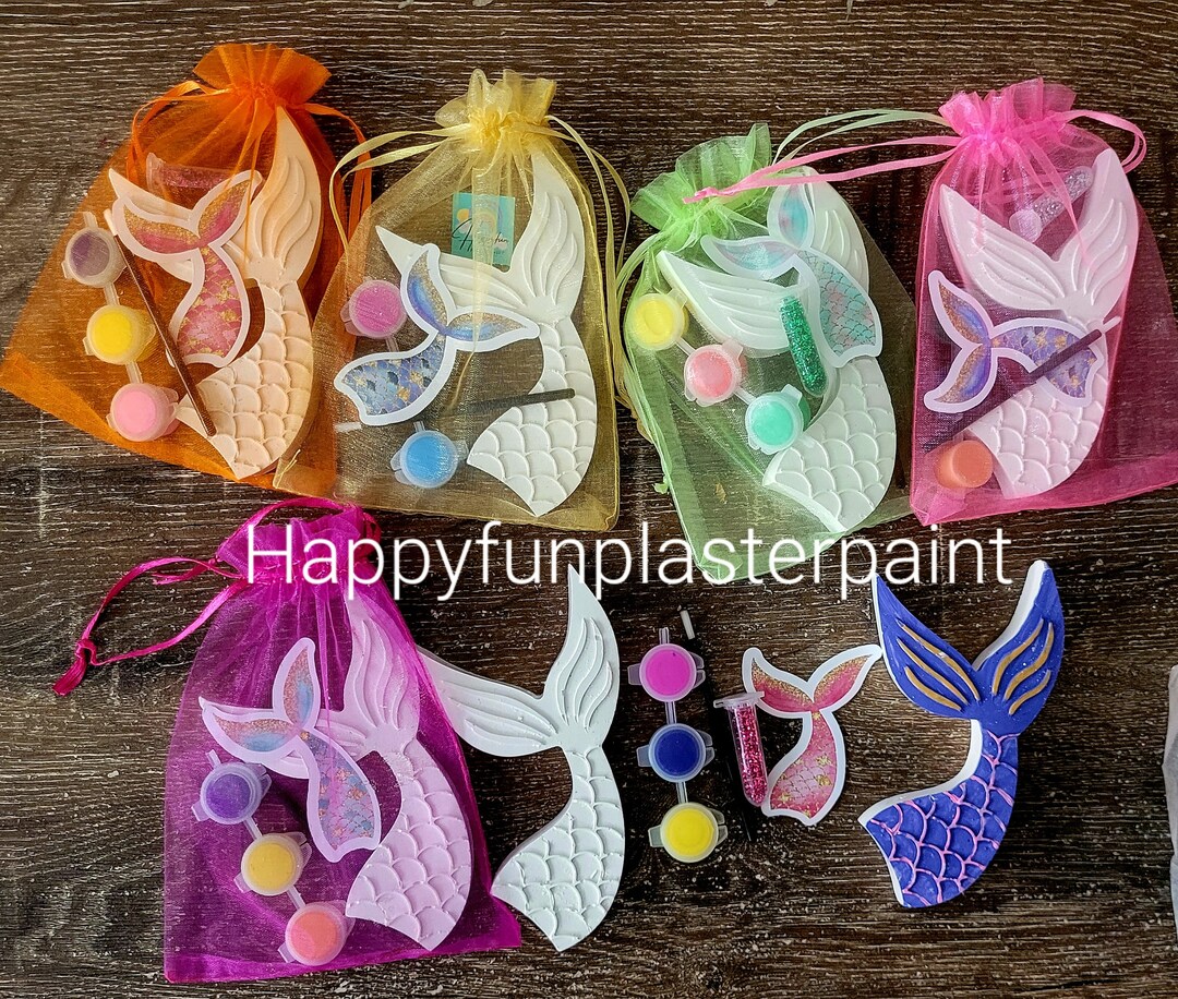 Mermaid Tail Plaster Painting Kit: Art Party Favors - Etsy Australia