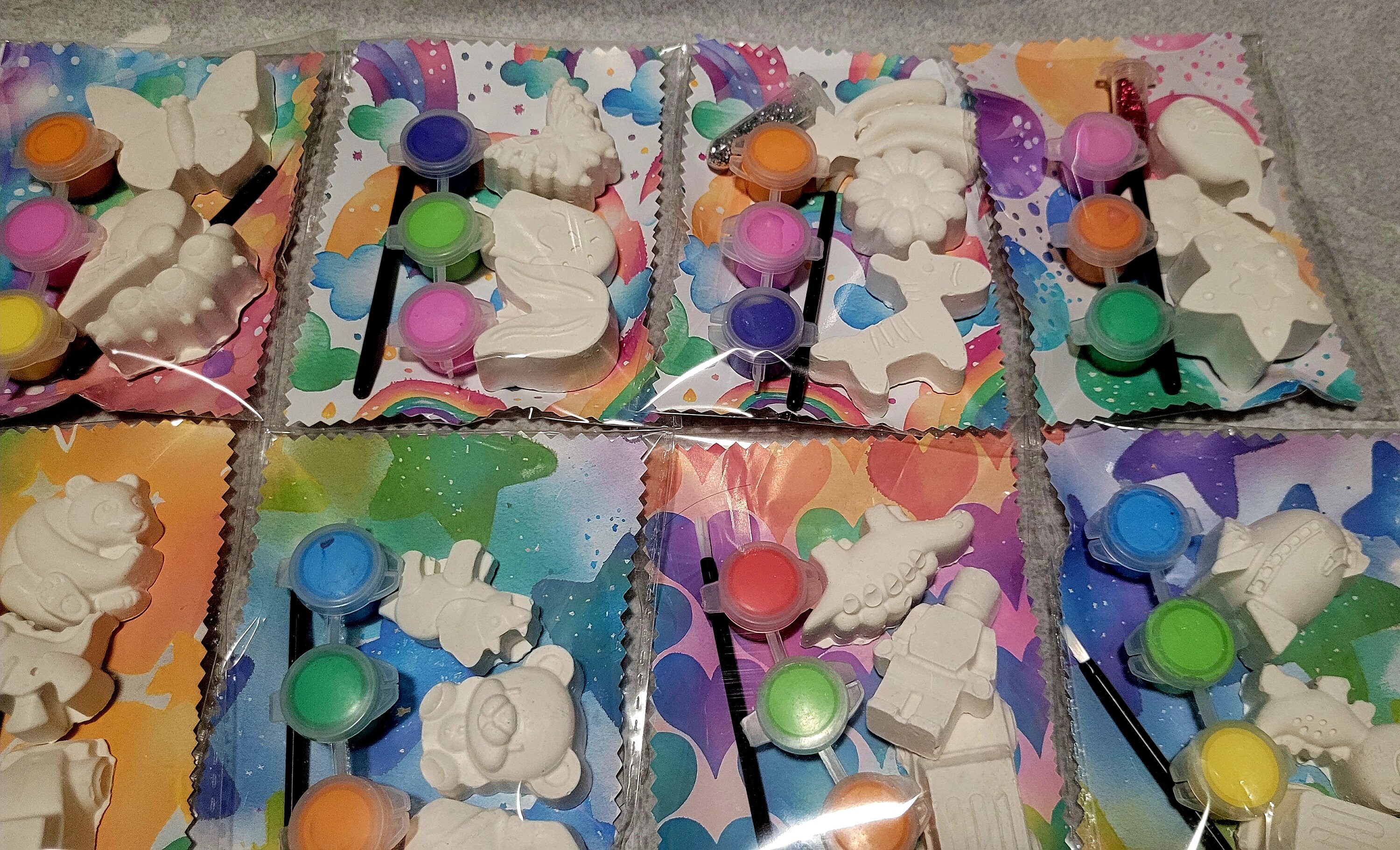 Mini Plaster Painting Kit: Birthday Party Favors, Art Craft (mix Design ...