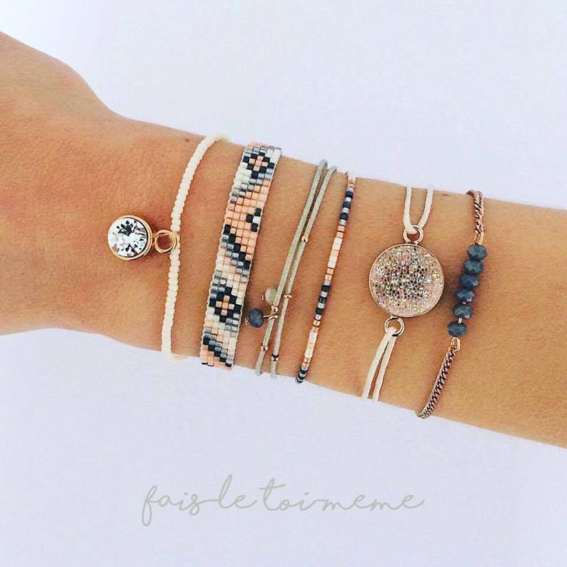 Kit diy Collection 6 Bracelets Beige Light Gray | Etsy