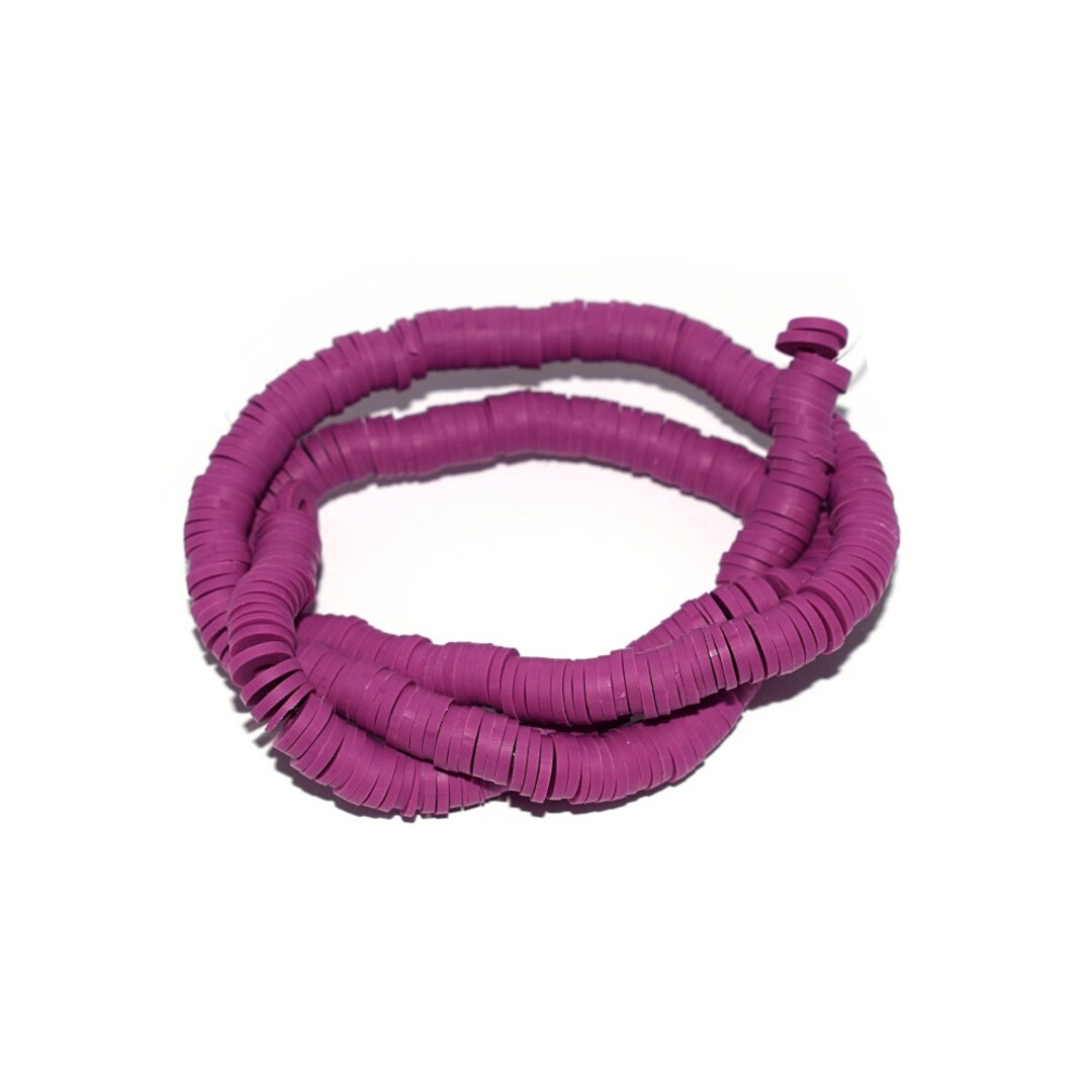 380 Heishi Dark Purple Washers in 6mm Polymete Paste 6x1mm - Etsy