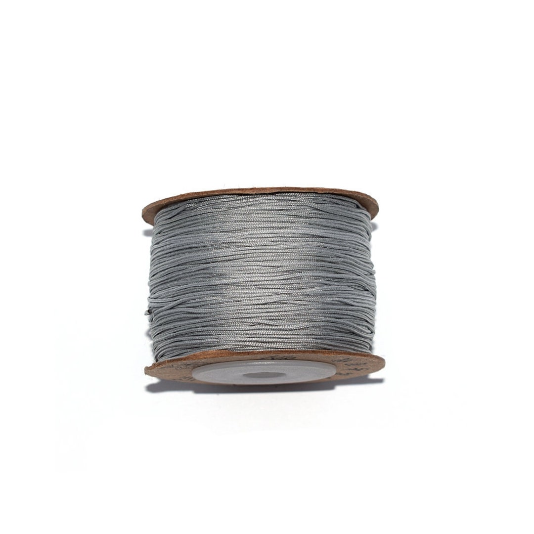 20, 50 or 100 Meters Braided Nylon Thread 0.8mm jade Thread Light Gray ...