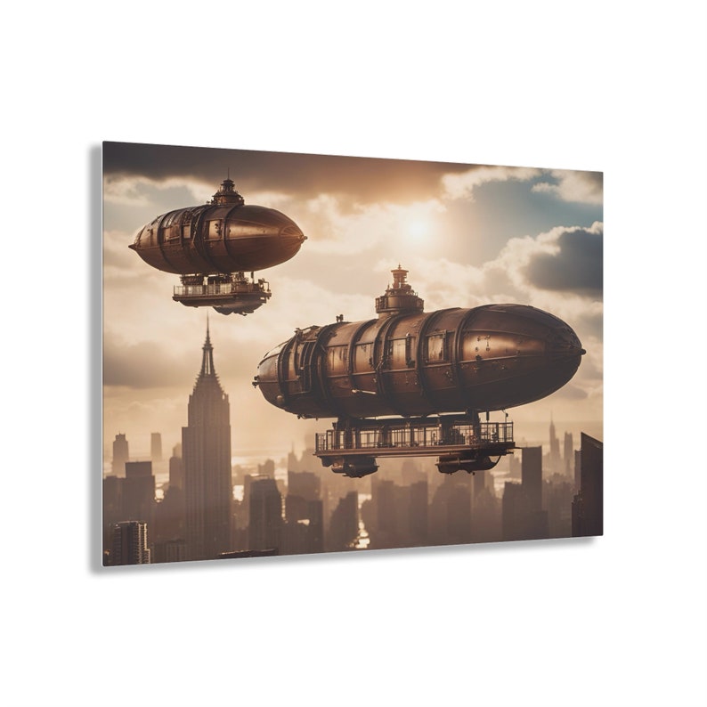 Steampunk-inspired Acrylic Photo: Timeless NYC Skyline - Etsy