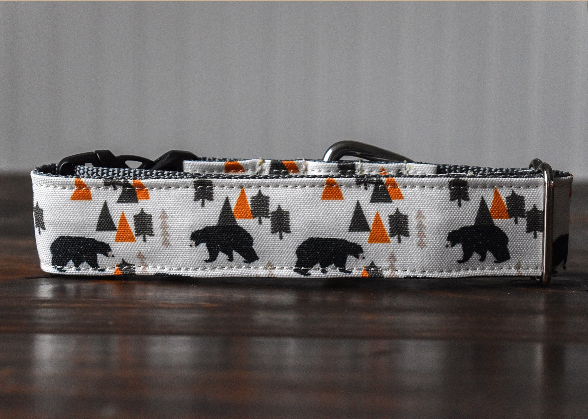 Woodland Dog Collar Bear Dog Collar Tree Dog Collar Outdoor | Etsy