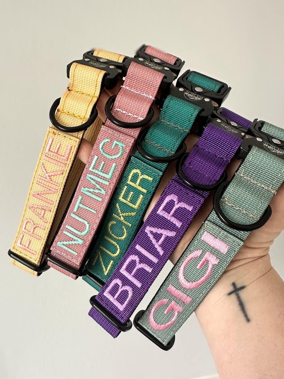 Personalized Tactical Dog Collar: Embroidered Military-spec Webbing - Etsy