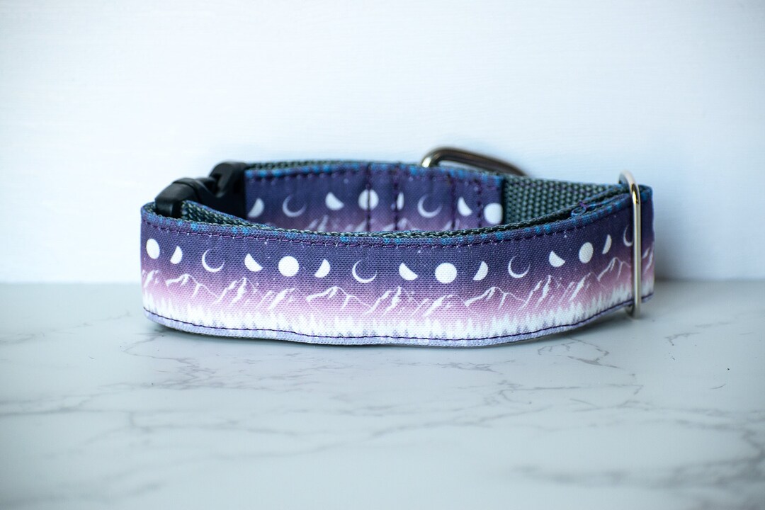 Moon Dog Collar, Mountain Dog Collar, Galaxy Dog Collar, Lunar Phases ...