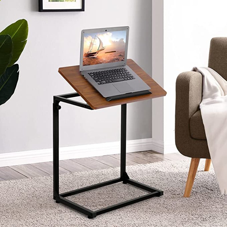 Height Adjustable Couch Side Table C Shaped Laptop End Table - Etsy