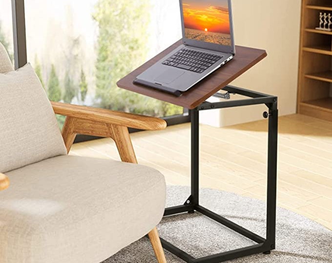 Height Adjustable Couch Side Table C Shaped Laptop End Table - Etsy