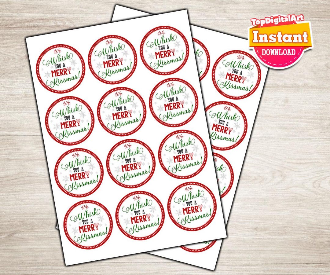 We Whisk You a Merry Kissmas Teacher Gift. Baked Goods Label. Christmas ...
