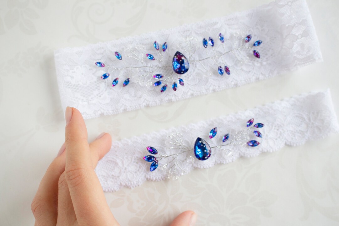 Galaxy Wedding Garter, Universe Wedding, Galaxy Garters, Celestial ...