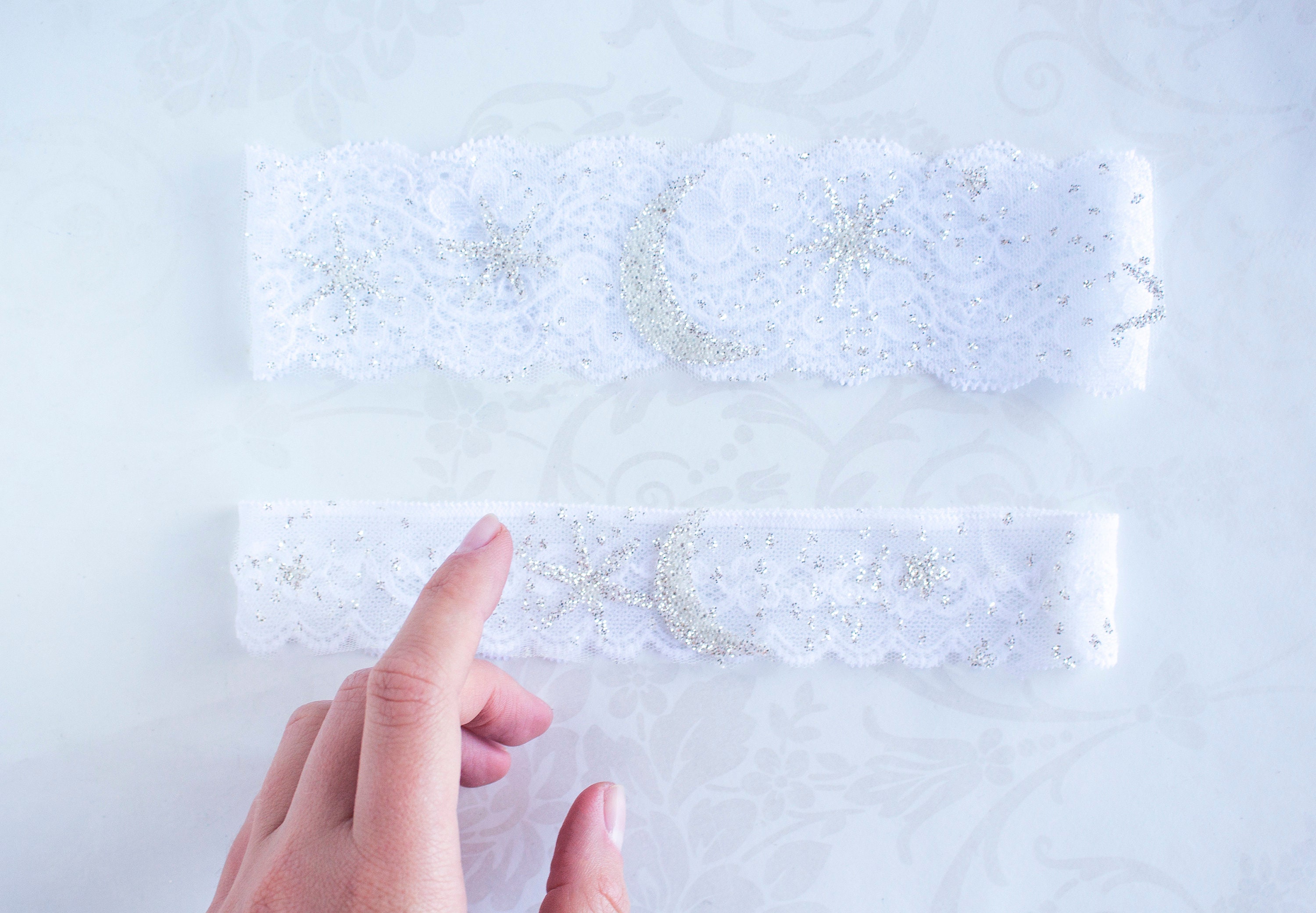 Stars and Moon Wedding Garter, Galaxy Wedding, Galaxy Garters ...