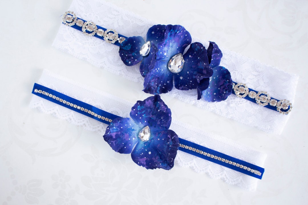 Stars and Moon Wedding Garter, Galaxy Wedding, Galaxy Garters ...