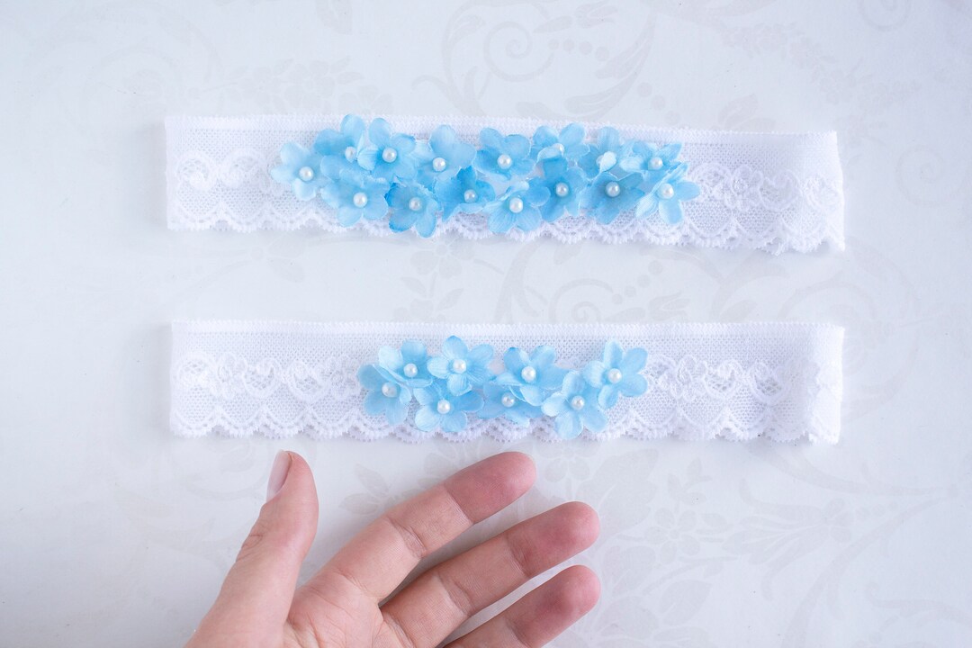 Blue Wedding Garter, Light Blue Wedding Garter, Galaxy Garters ...