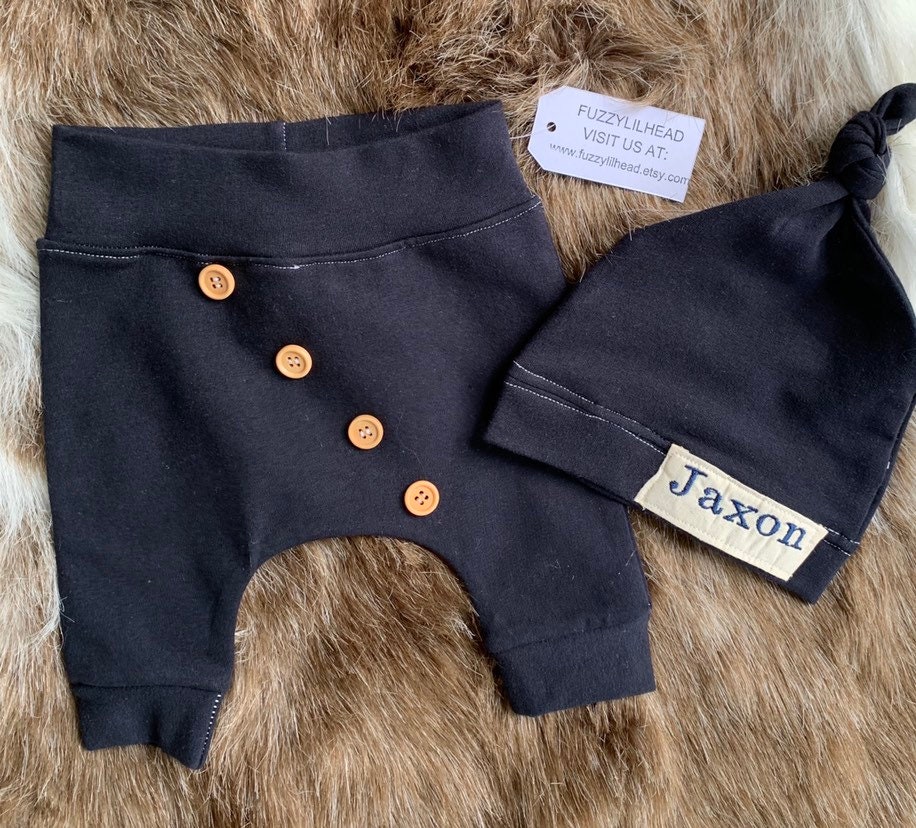 Navy Baby Boy Picture Outfit. Going Home Outfit for Boys, Newborn Boy ...