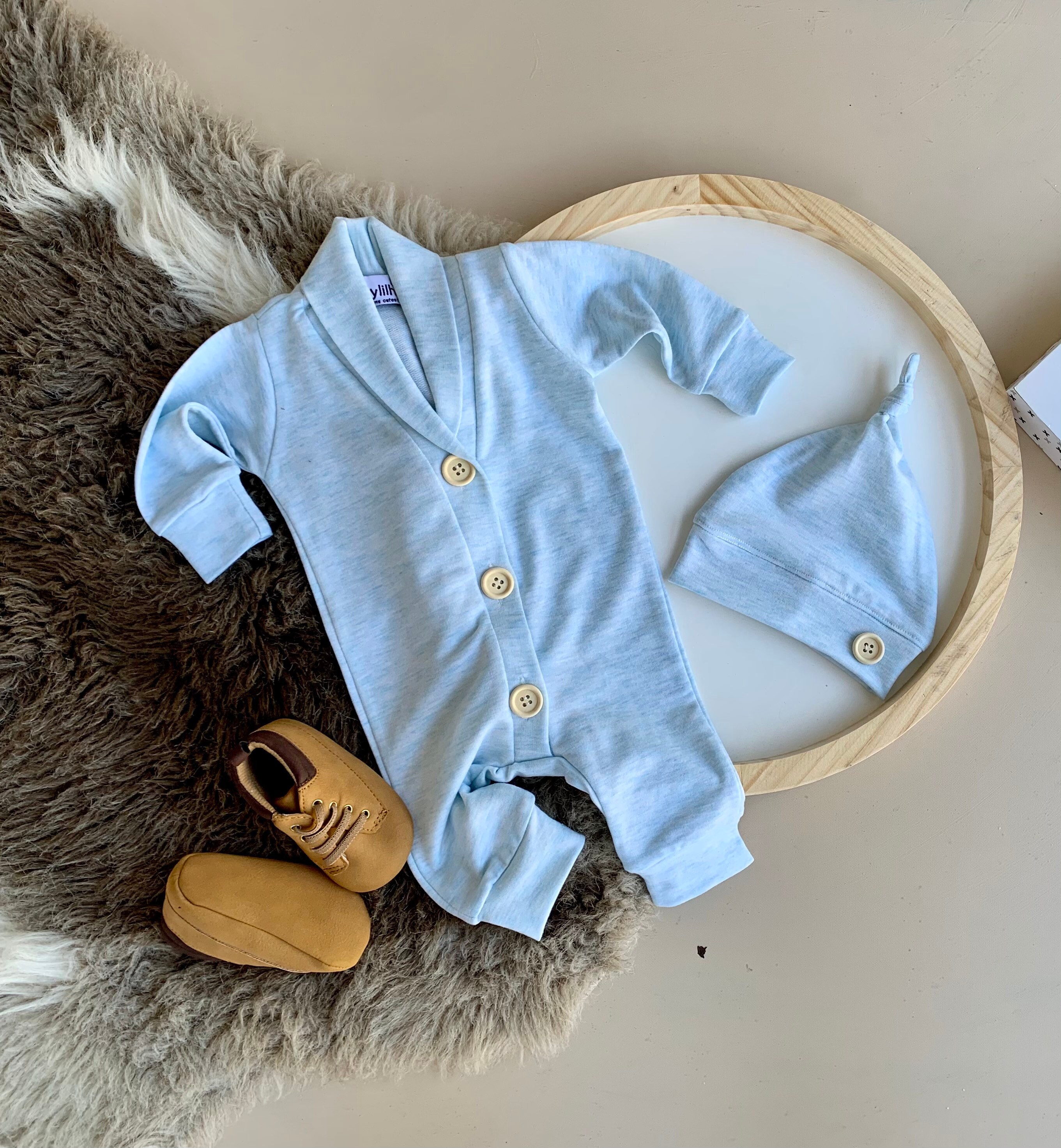 Light Blue romper.Boy Clothes.Going Home Outfit Newborn | Etsy
