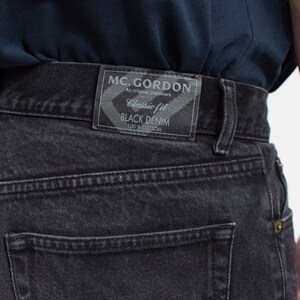 Vintage Black Jeans Mcgordon Stonewashed Denim Straight Leg Size W36 ...