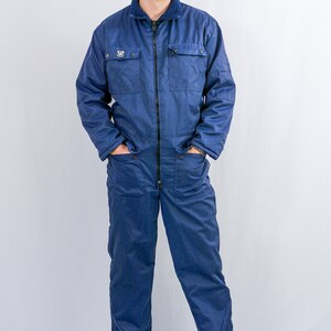 Insulated Work Suit Vintage Blue Jumpsuit Coveralls Fleece - Etsy