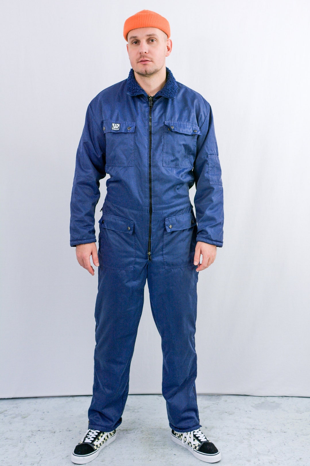 Insulated Work Suit Vintage Blue Jumpsuit Coveralls Fleece - Etsy