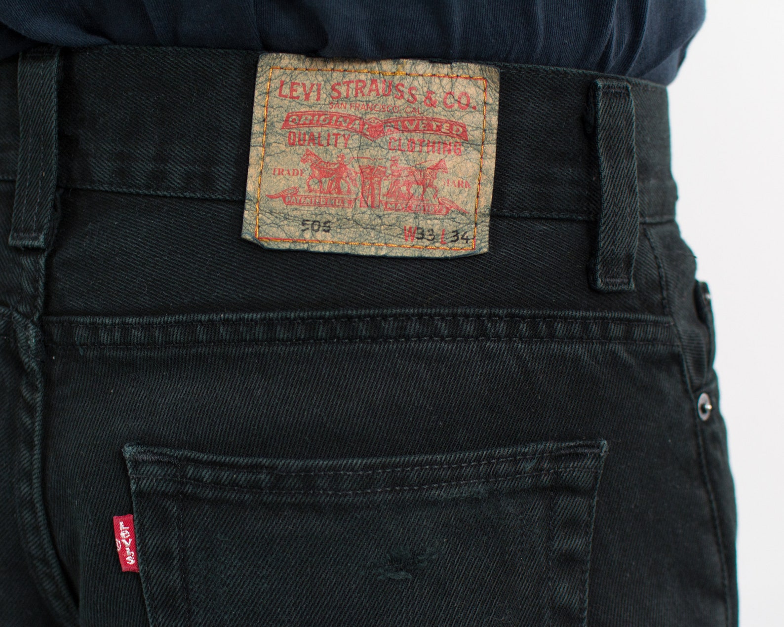 Levis 506 Jeans Black Vintage Distressed Denim Straight Leg Men Size ...