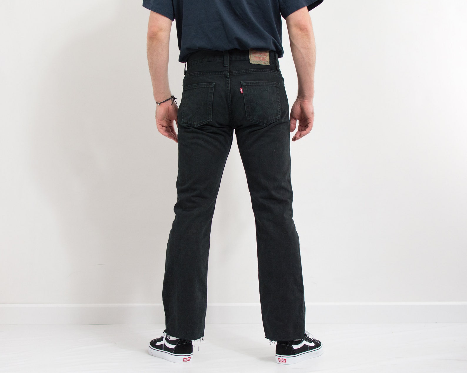 Levis 506 Jeans Black Vintage Distressed Denim Straight Leg Men Size ...