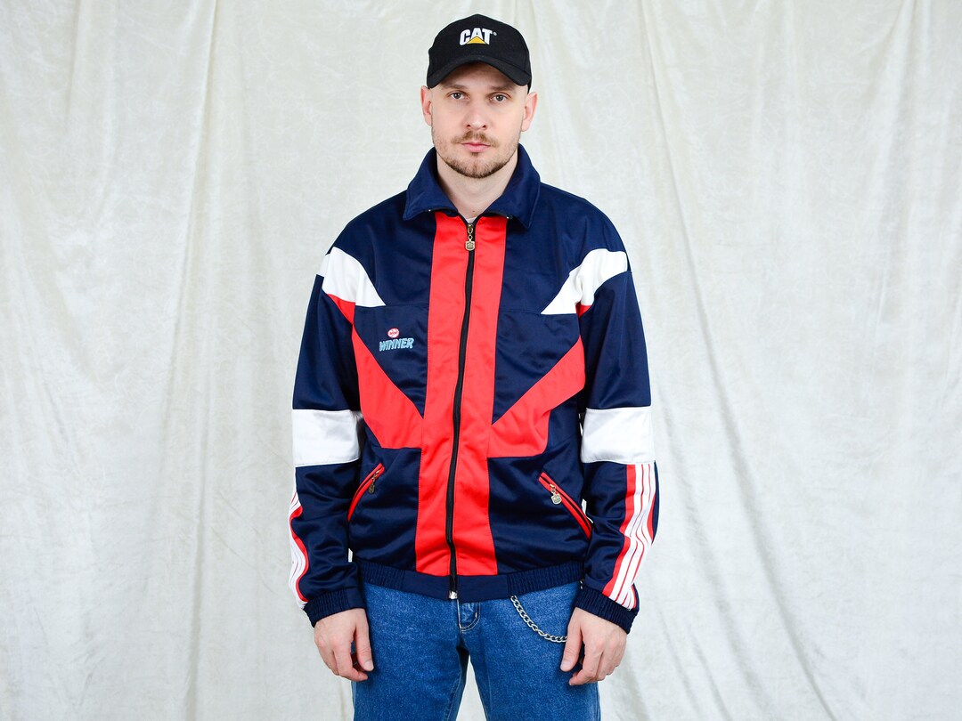 Winner Track Jacket Vintage Bright Tracksuit Top Sport Sweatshirt ...