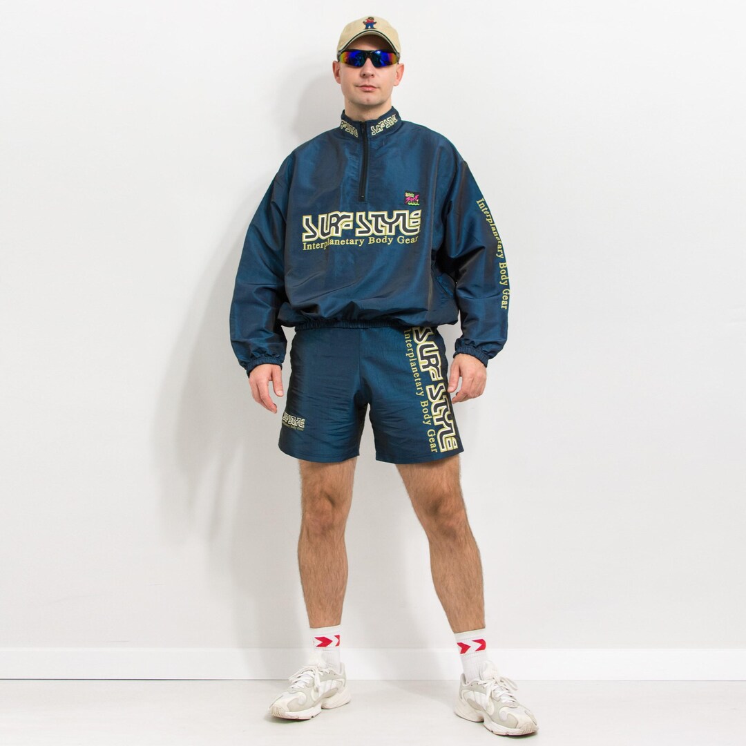Vintage 90's Tracksuit Surf Style Athletic Two Piece Set Men Size M - Etsy