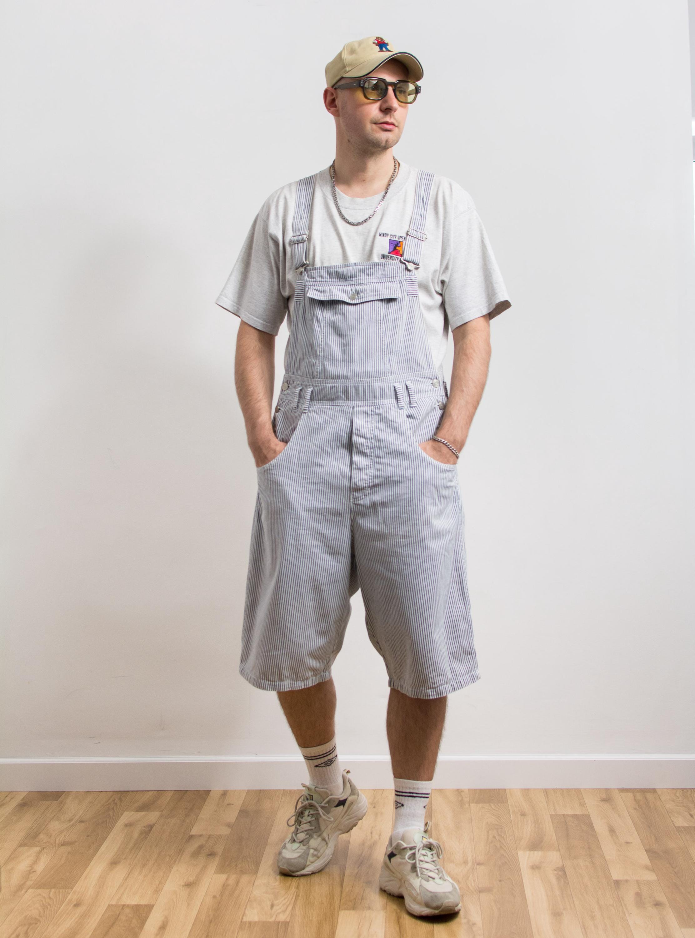 90s Overall Shorts Men