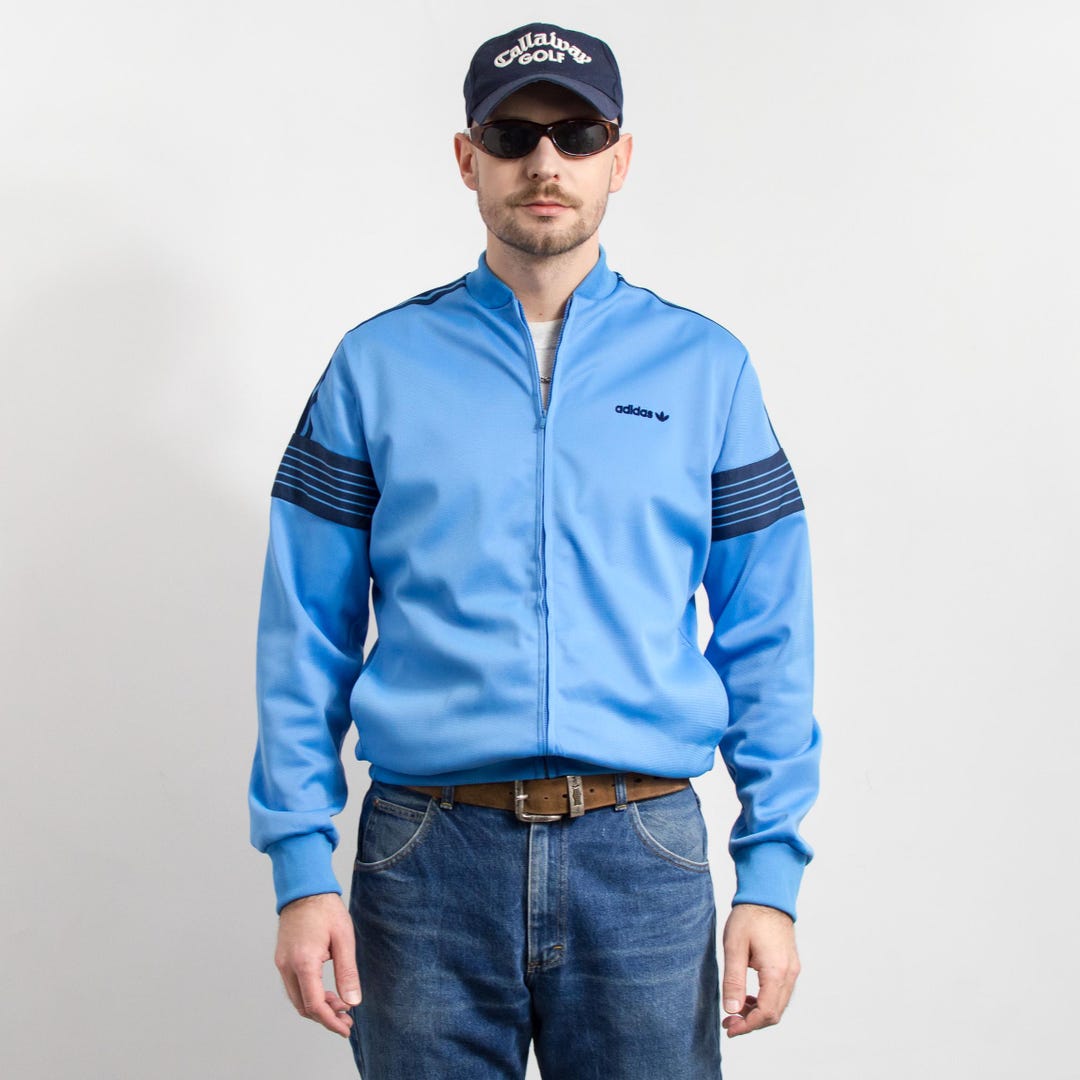 Adidas Vintage 70s Track Jacket Zip up Collectible L - Etsy